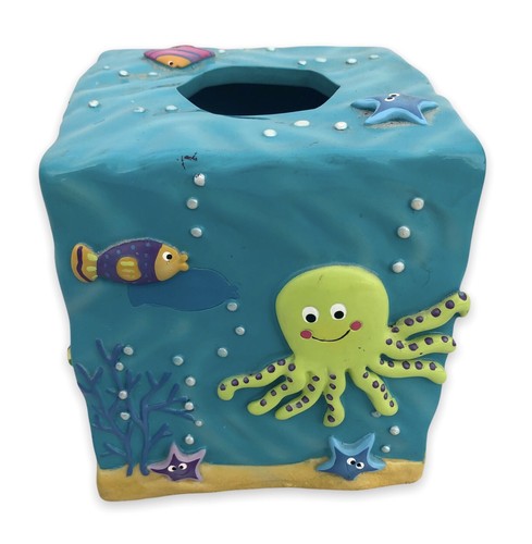Kids’ Underwater Sea Creature Tissue Box Cover-Octopus Turtle Fish Crab ...