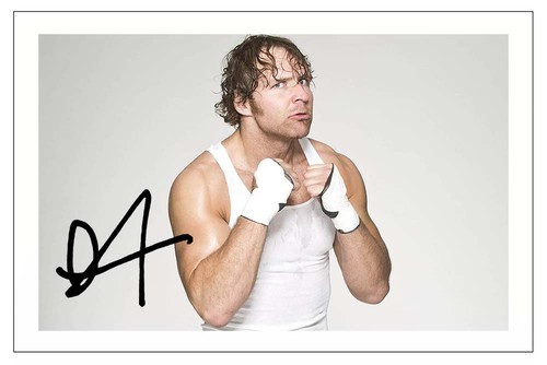 DEAN AMBROSE Signed Autograph PHOTO Fan Gift Signature Print WWE ...