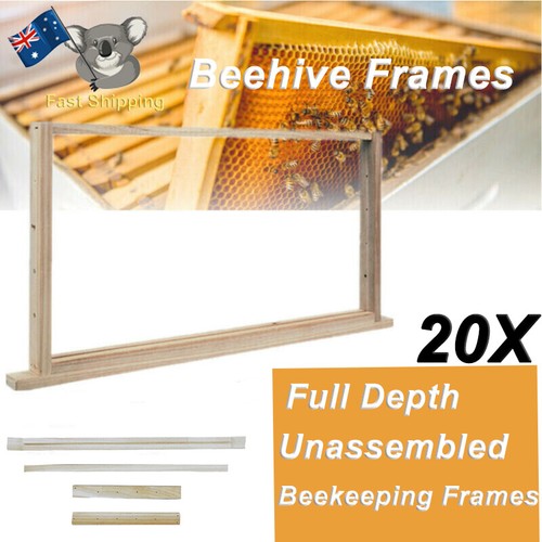 20 x Full Depth Unassembled Beekeeping Frames Bee Hive Frame Timber ...