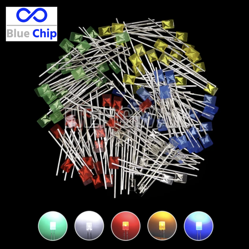 100pcs 2X3X4 Square LED 234 Light-emitting Diode Electronic DIY Kit 10 ...