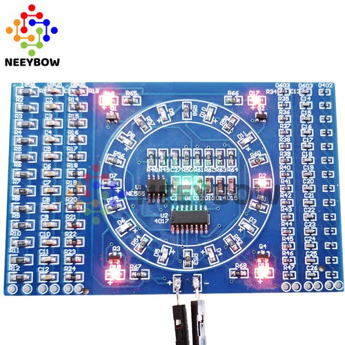 DIY CD4017+ NE555 Rotating LED SMD Soldering Practice Skill Training ...