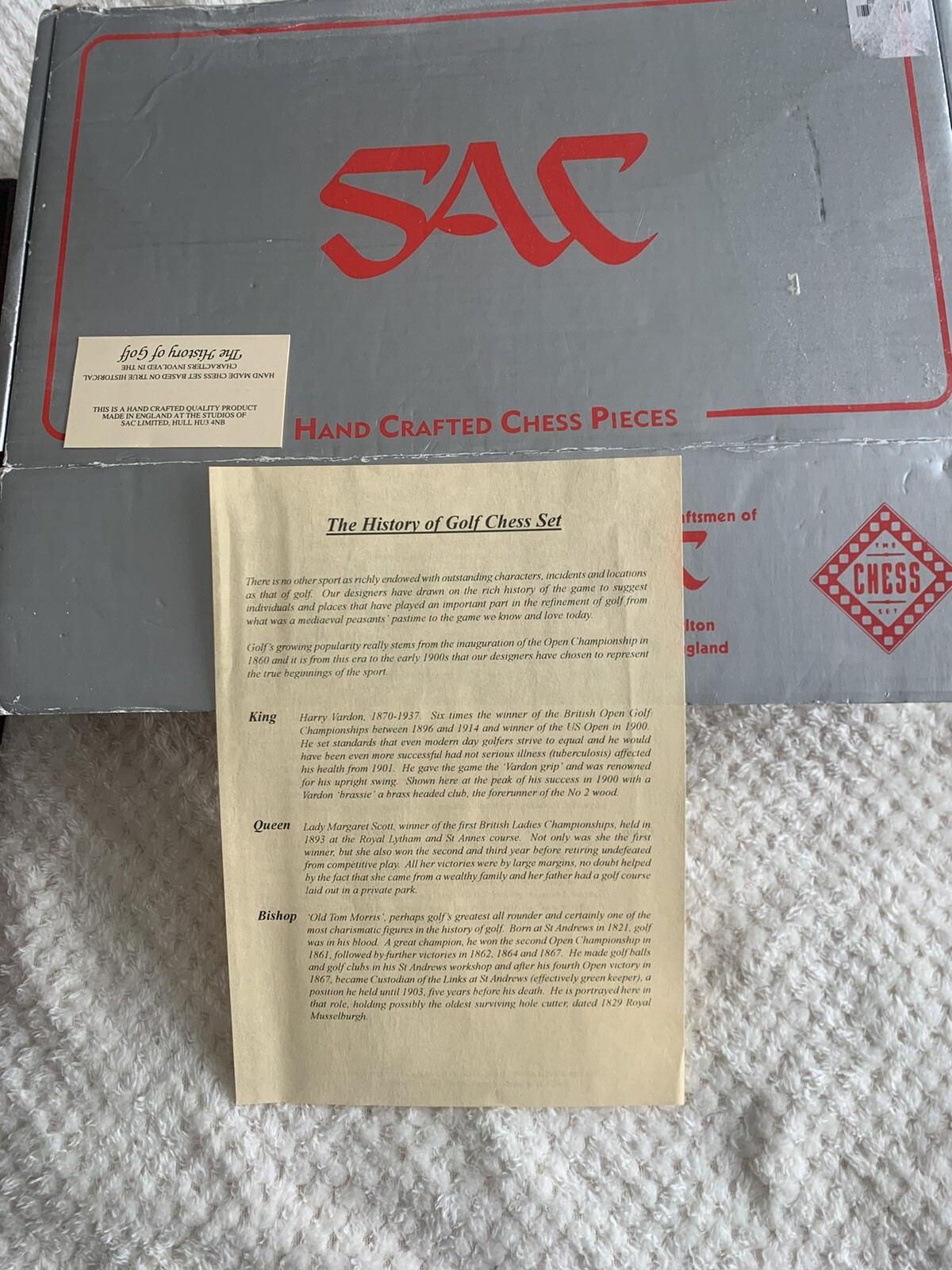 History of Golf Chess Set Rare SAC made in UK | eBay UK