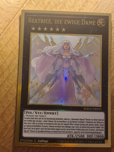BEATRICE, LADY OF THE ETERNAL YUGIOH MAGO GERMAN PREMIUM GOLD RARE NM ...
