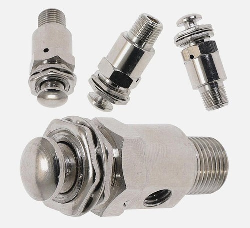 Air Pneumatic TAC-3P 2 Port 3 Position Push Button Switch Valve 1/8 ...