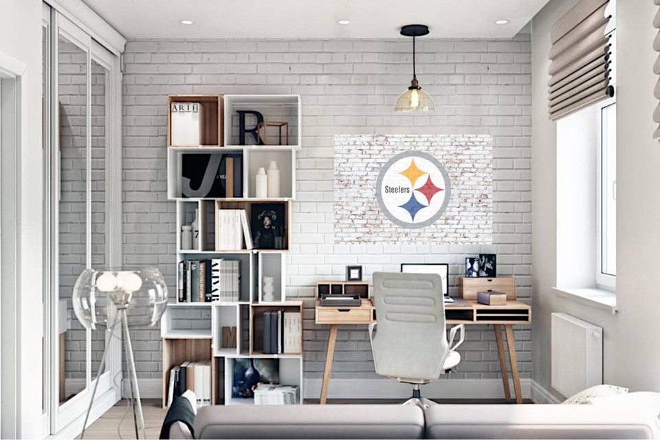 Pittsburgh Steelers on Brick Wall NFL Football Home Decor Print Poster ...