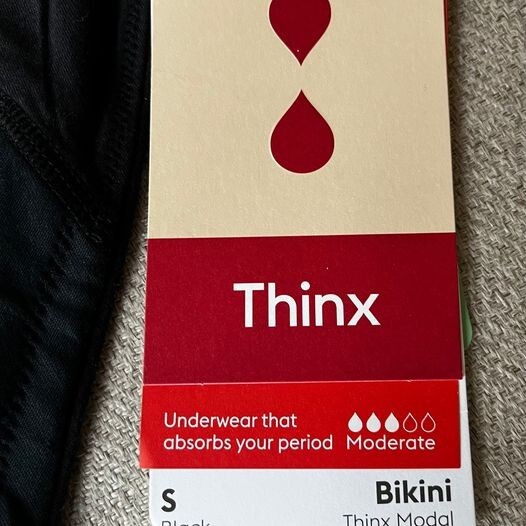 Thinx Menstrual Underwear Period Bikini Panties SIZE S Black NWT | eBay