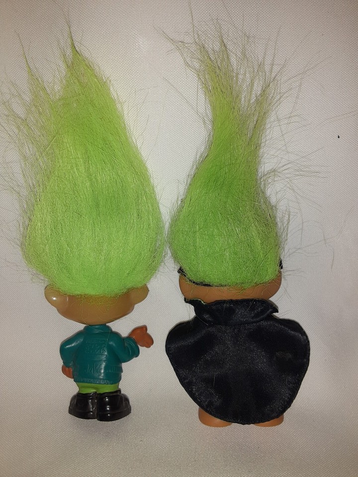 Russ Troll Doll Lot Mask Cape Green Hair Burger King Troll Kids Club | eBay