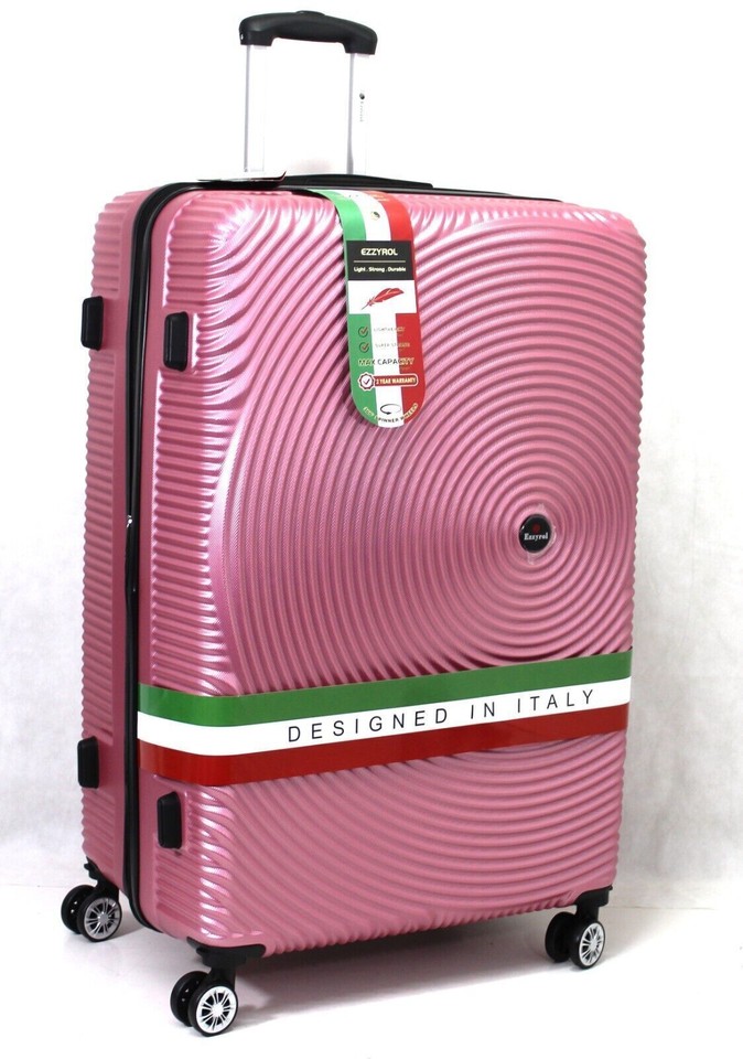 26" EXPANDABLE ABS Hard Shell Large Suitcase Spinner 4 Wheels Luggage ...