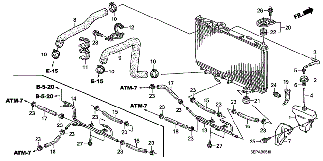 Genuine Acura Pipe C (Atf) 25210-RDB-000 | eBay