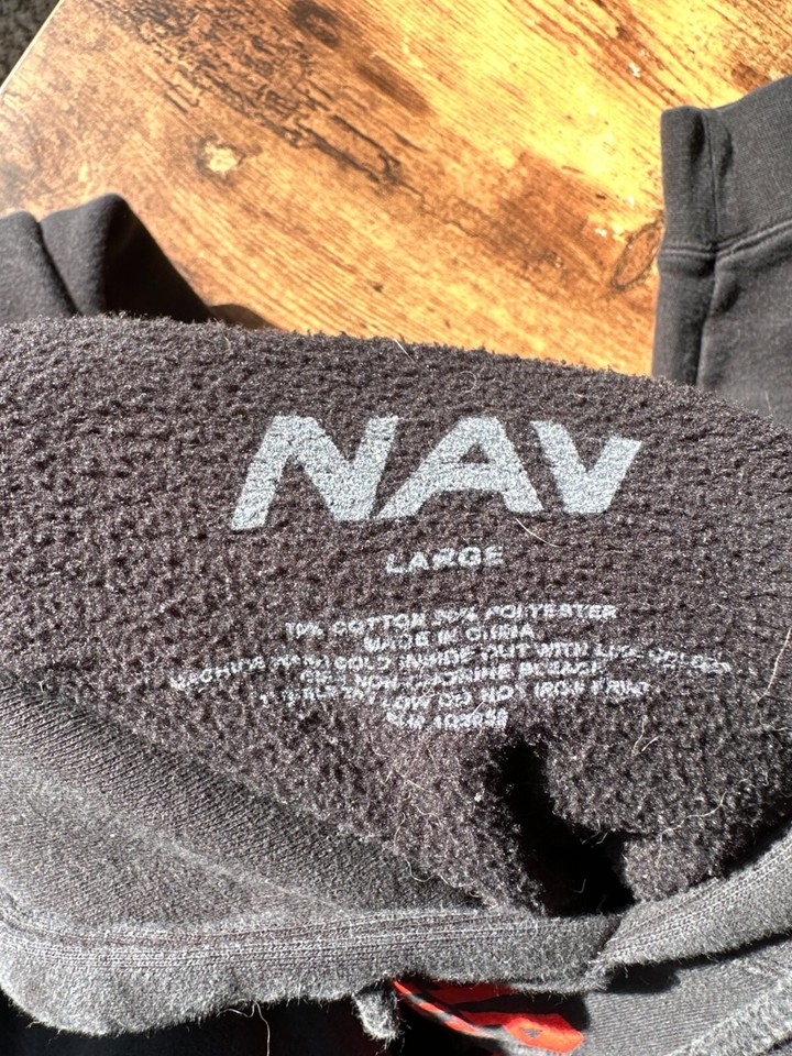 Vlone "NAV" Collab Mens Size L Black/Red | eBay