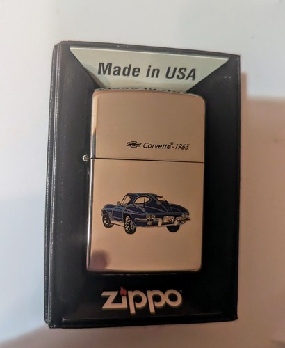Gently Used 1993, 1963 Blue Corvette Zippo. | eBay