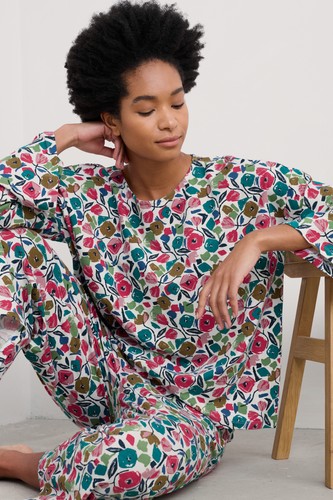 Seasalt Women's Pyjamas - multi Tree Shadow Jersey Pyjamas - Regular ...