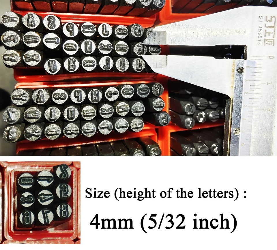 Stamp Punch Set for VIN Plate, Serial ID Number & Letter Stamp, TAG ...