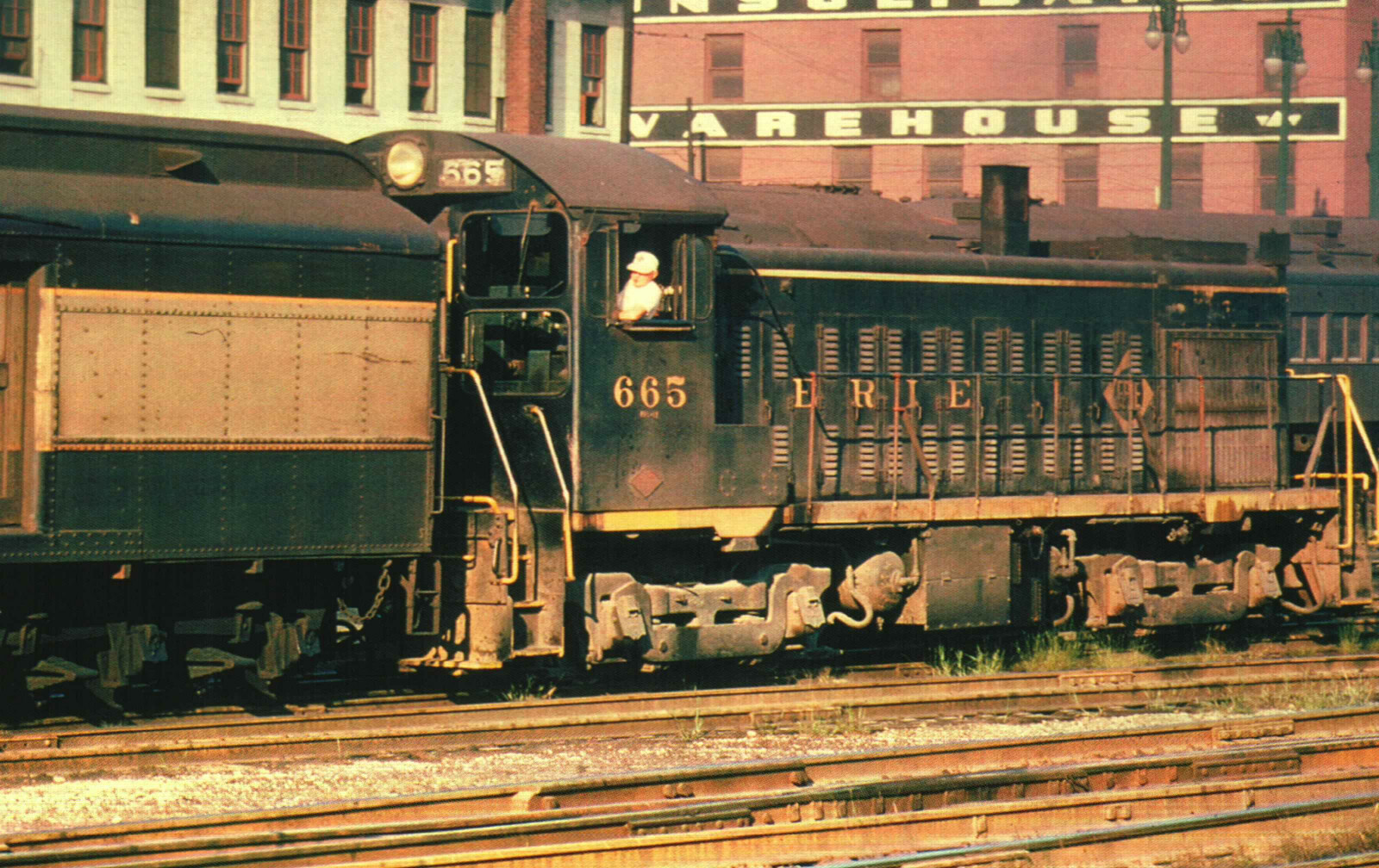 Postcard Locomotive Lima Diesel Erie #665 1200HP Switcher | eBay