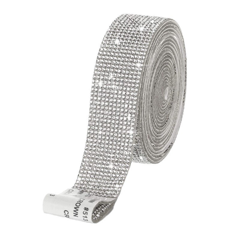 5X Self-Adhesive Rhinestone Tape Crystal Sticker Diamond Ribbon for Bag ...
