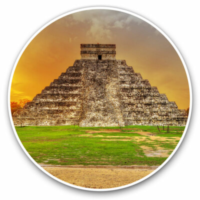 2 x Vinyl Stickers 30cm - Kukulkan Pyramid Chichen Itza Mexico Cool ...