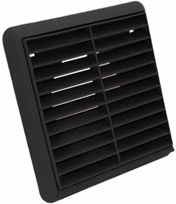 Black Fixed Grille Extractor Fan Ducting Wall Louvered Ventilation 4 ...