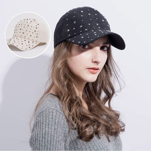 Diamond Rhinestone Baseball Caps Solid Color Sun Hat New Sun Cap | eBay