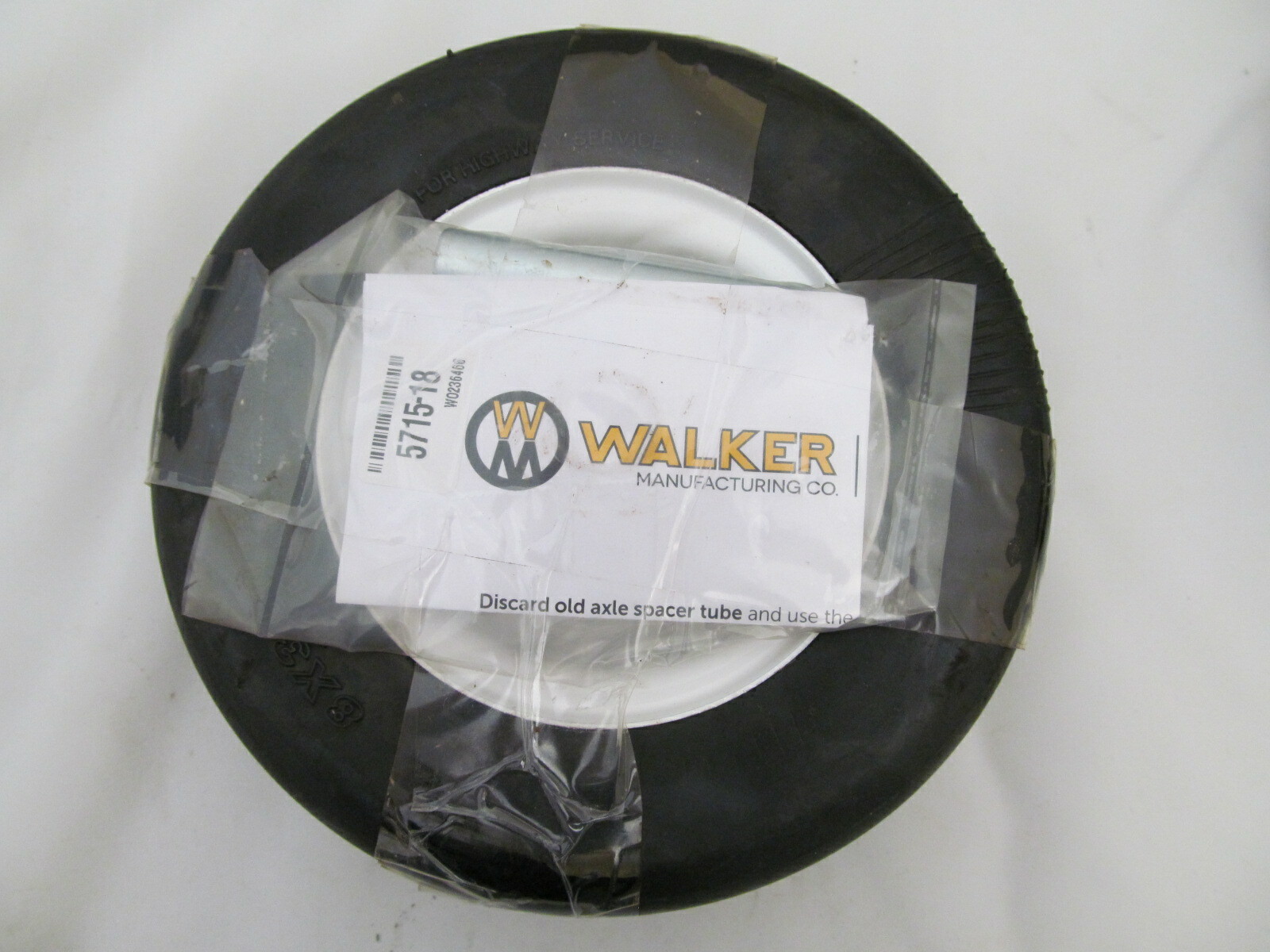 OEM WALKER MOWER PART 5715-23 NO FLAT GREASABLE CASTER WHEEL ASSEMBLY ...