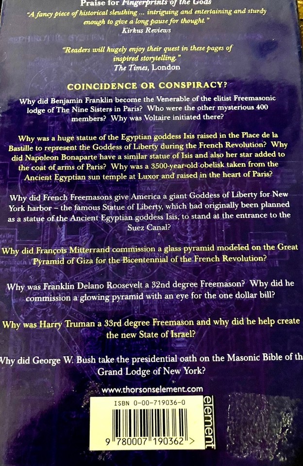 Talisman: Sacred Cities, Secret Faith by Hancock & Bauval - Hardcover ...