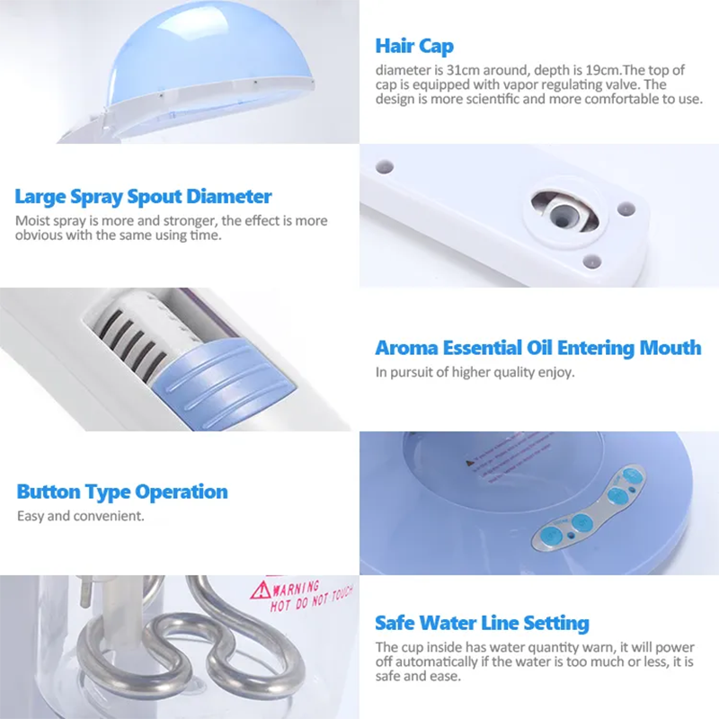 Facial Steamer 2IN1 Ozone Facial Table Top Face & Hair Hot Ozone ...