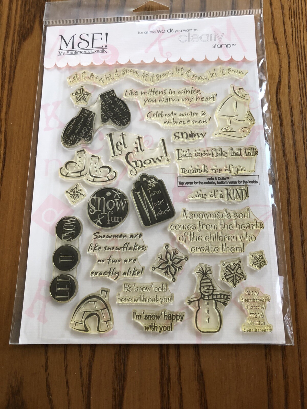 MSE! My sentiments exactly Poly Clear Stamps - 24 Winter/Snow ...