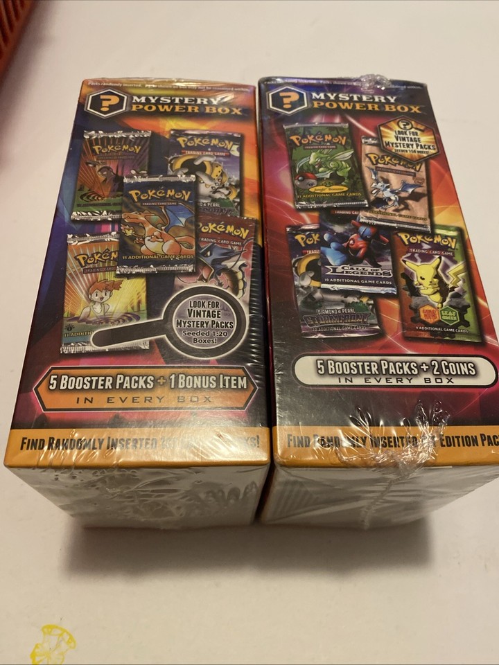 Lot Of 2 Pokemon 2016 Mystery Power Box! First Ever Chase 1st Ed. Pack ...