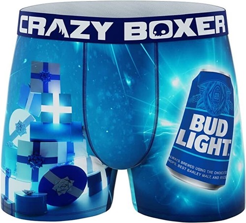 Nwt Crazy Boxer Brief Bud Light Beer Mens Size L Large 6" Underwear ...