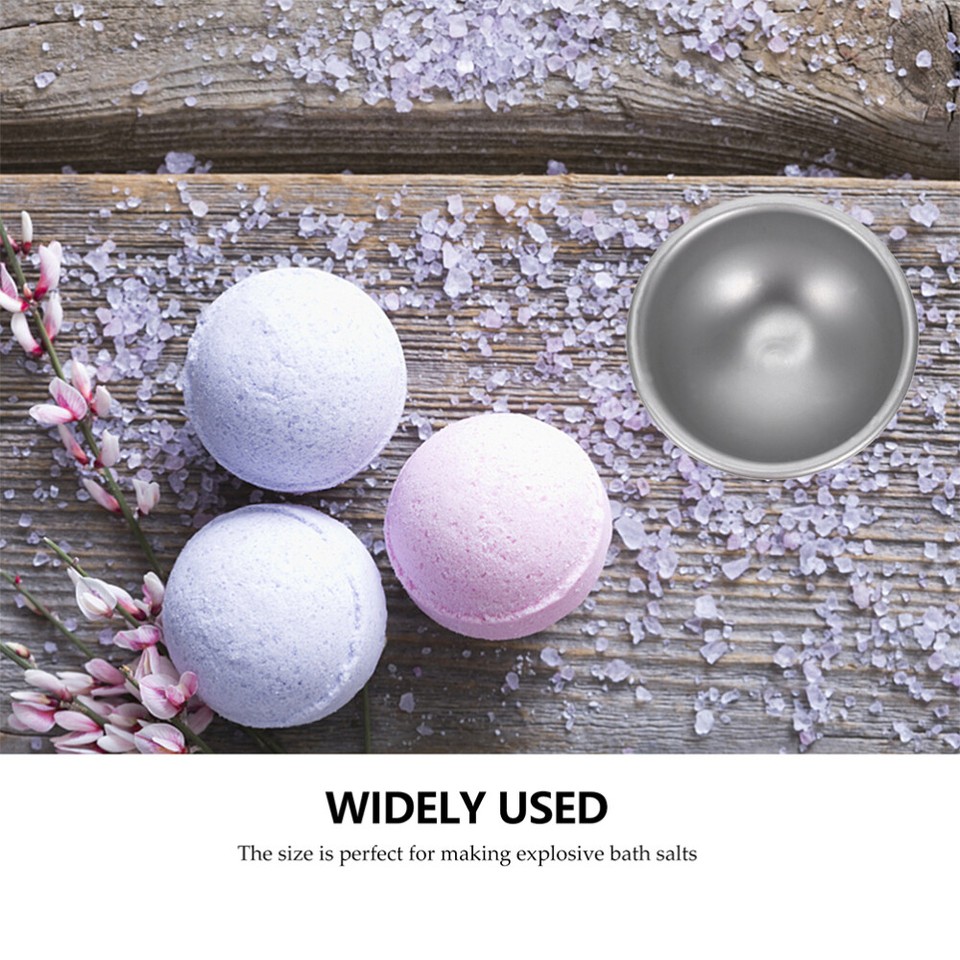 10 Pcs Aluminum Alloy Bath Salt Mold Soap Molds Semicircular Ball ...