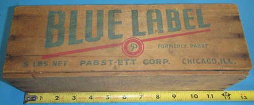 Antique wooden Blue Label -Pabst-ett cheese box vintage | eBay