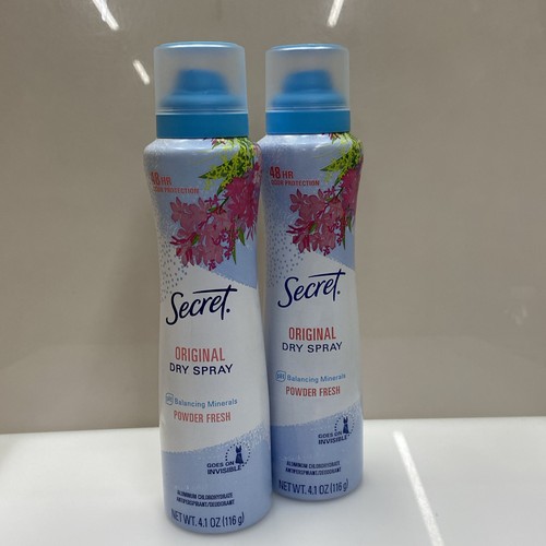 2X Secret Original Dry Spray Deodorant Powder Fresh 48HR Protection 4.1 ...