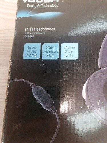 Bush Wired Hifi Headphones - Black - Unit Only - Boxed (QHP-907) | eBay