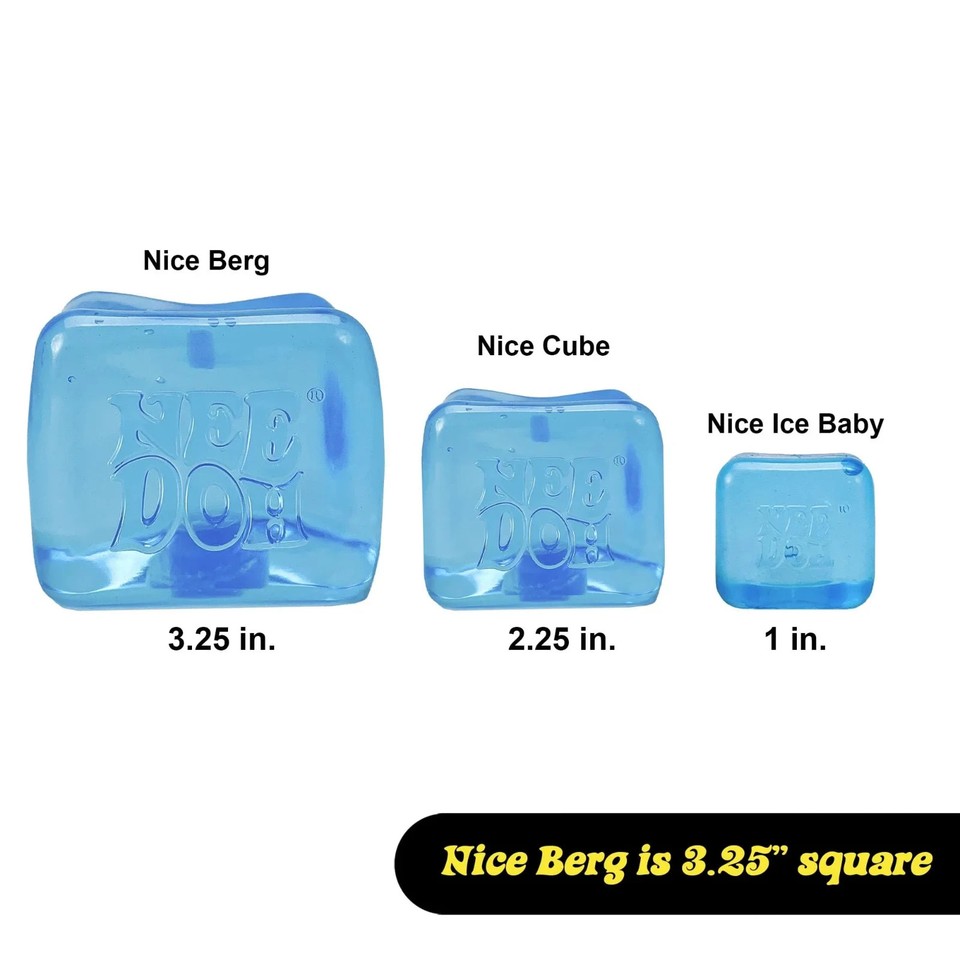 NeeDoh Nice Berg Blue XL Giant Nee Doh Niceberg Solid Squish BLUE Ice ...