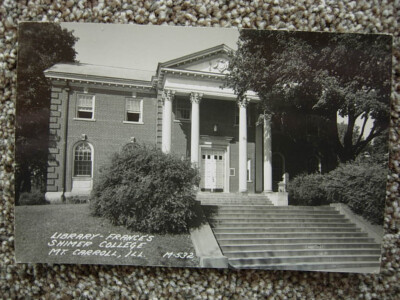 RPPC-MT-MOUNT CARROLL IL-LIBRARY-FRANCES SHIMER COLLEGE-REAL PHOTO ...