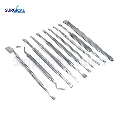 10 Periosteal Elevators Set Surgical Dental Instruments Stainless ...