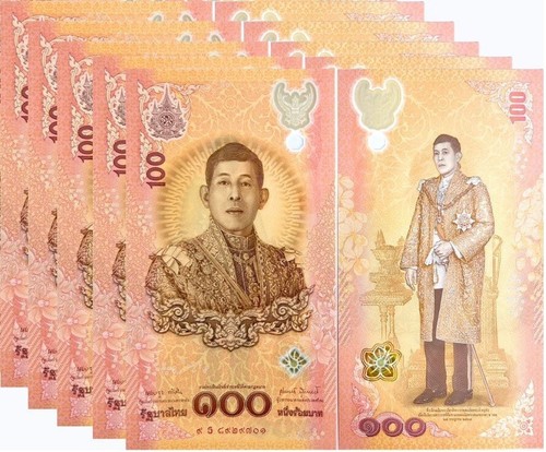 Thailand 100 Baht ND 2024 Commemorative 72TH P 143 Polymer UNC LOT 5 ...