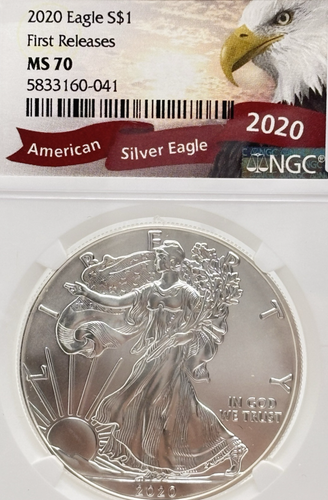 2020 $1 Silver Eagle First Releases NGC MS 70 #2963 | eBay
