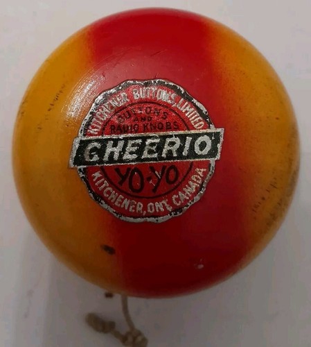 Vintage Wooden Cheerio No.99 Toy Yo-Yo By Kitcheners Buttons Ltd Canada ...