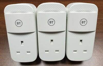 3 x BT Mini Connectors VERSION 2 1000Mb 1GB Gig Powerline Adapters BT ...
