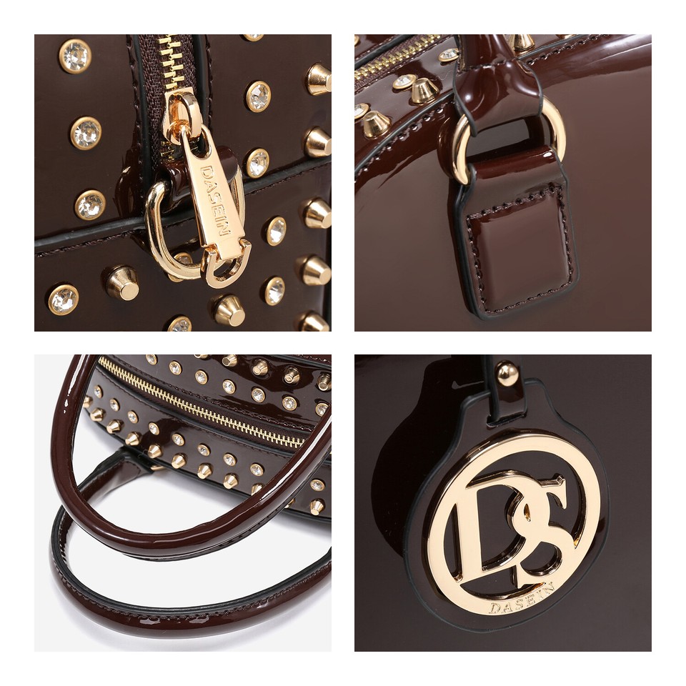 Dasein Womens Handbags Domed Satchel Purse Structured Shoulder Bags ...