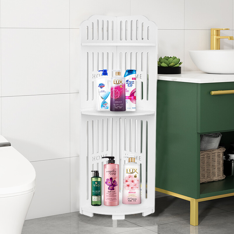 3 Tier Wall Corner Bath Shelf Showers Caddy Storage Rack Unit Organiser ...