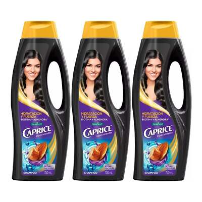 Caprice Shampoo Hidratacion y Fuerza (Biotina + Almendra), 750ml (Pack ...
