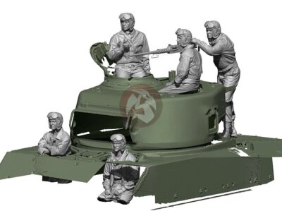 Legend 1/72 US Tank Crew Tankers Set WWII (5 Figures) [Resin Model Kit ...