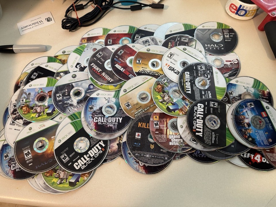 video game lot Of 81 scratched Non Working Untested Broken Xbox Cracked ...