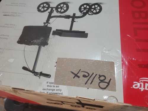 Equate Folding Foldable Knee Walker with Hand Brake Storage Bag 041673 ...