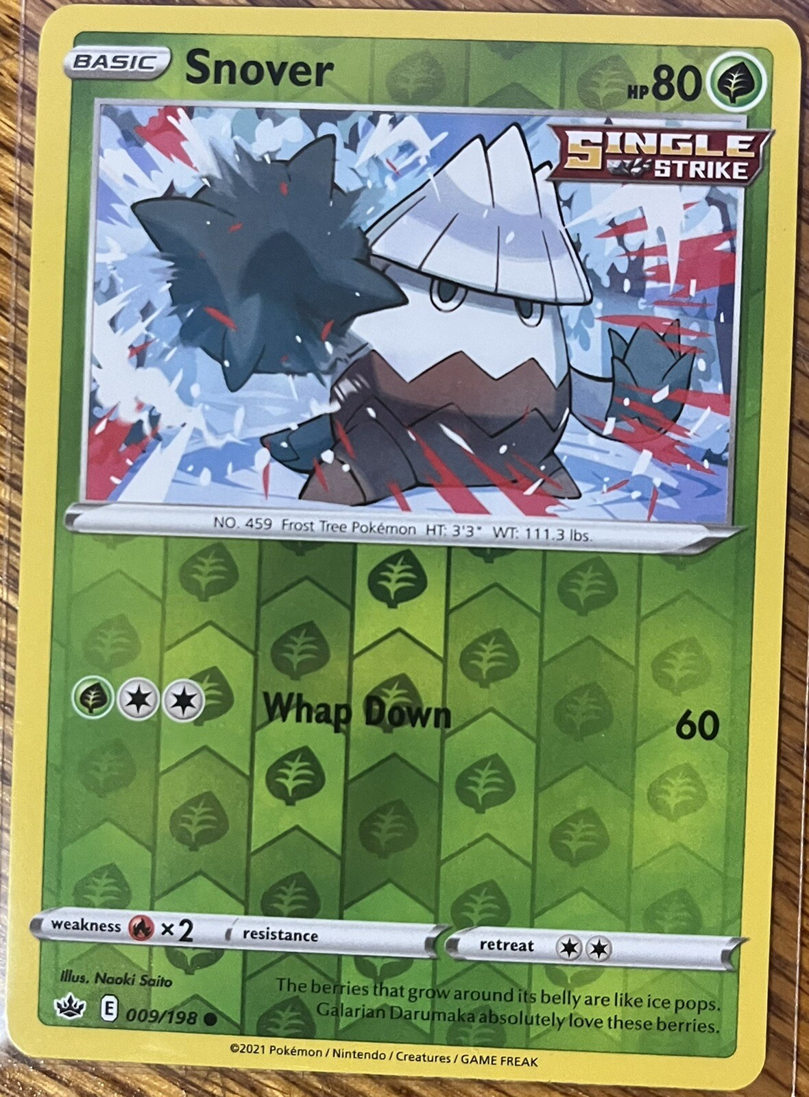 Snover 9/198 - Reverse Holo - Chilling Reign - Common - Read Desc. | eBay