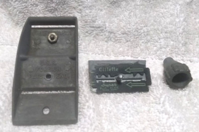Gillette Razor Blade Scraper Holder USA Made Solid Metal Great Vintage ...