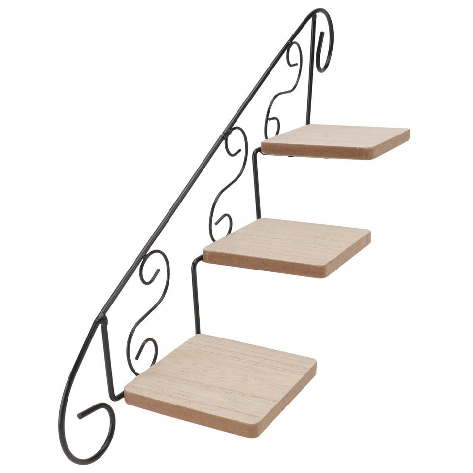 Wire Wall Rack Hanging Planter Shelf Farmhouse 3 Tier Floating Shelves ...