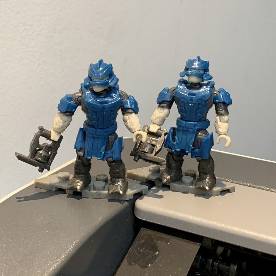 5x Mega Construx Halo Blue Brute Warrior Building Figures BLOKS UNSC ...