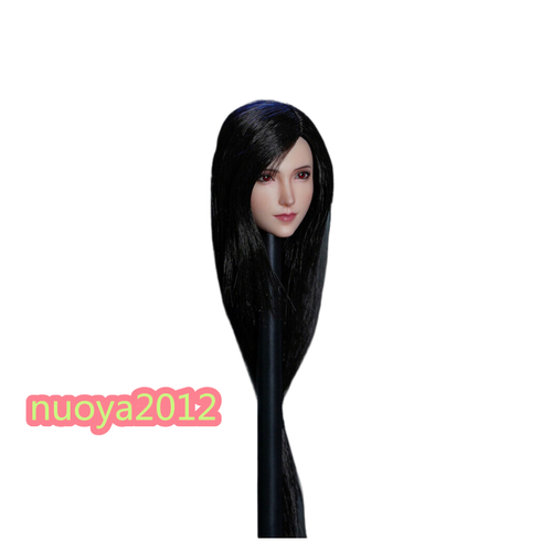 1:6 Tifa Lockhart Black Long Hair Head Sculpt For 12" Female Action ...
